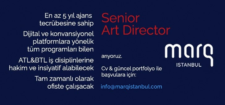 Marq İstanbul Senior Art Director İş İlanı - 21.09.2022 Marq İstanbul Senior Art Director İş İlanı - 21.09.2022