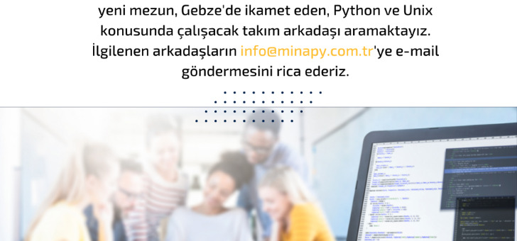 Mina Proje Yönetim Yazılım Danışmanlık Junior Python Yazılım Geliştirme ...